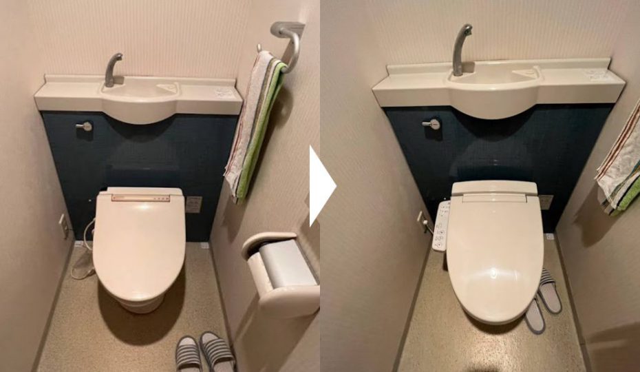 大阪府大阪市住吉区ウォシュレット工事（リクシルシャワートイレCW-H42）